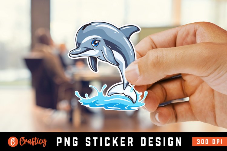 Dolphin Sticker,Ocean Animal Decal,Water Animal Sticker