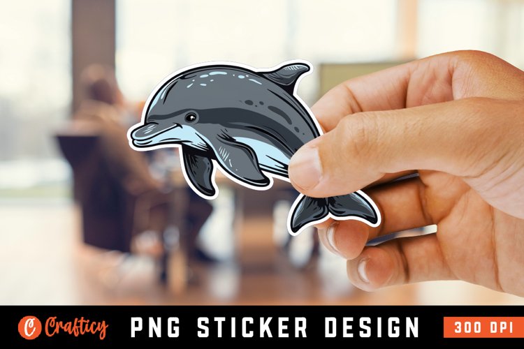Dolphin Sticker,Ocean Animal Decal,Water Animal Sticker