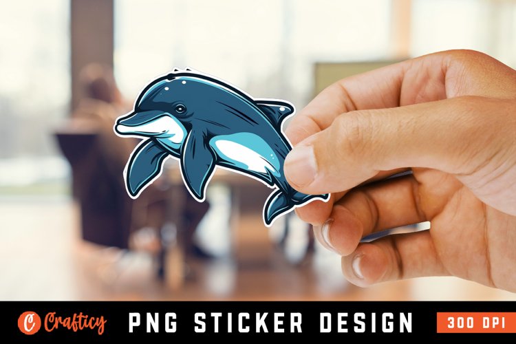 Dolphin Sticker,Ocean Animal Decal,Water Animal Sticker