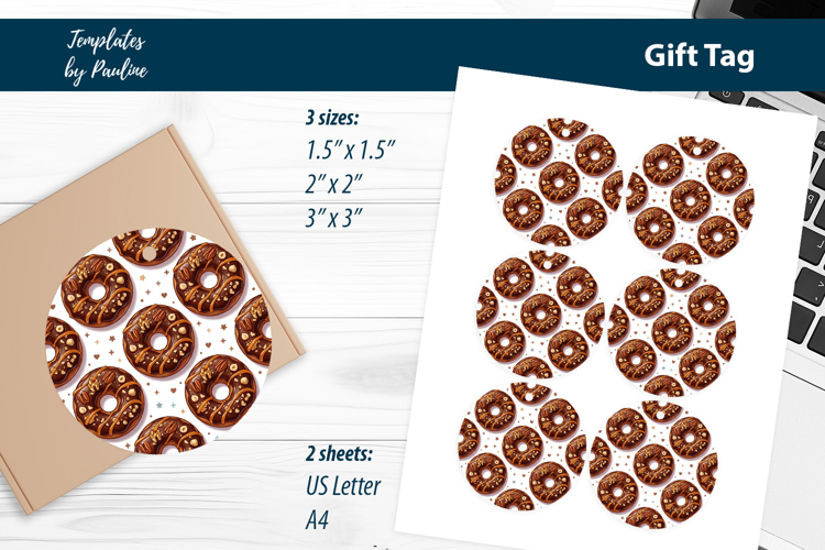 Donut Gift Tags Printable for Packaging