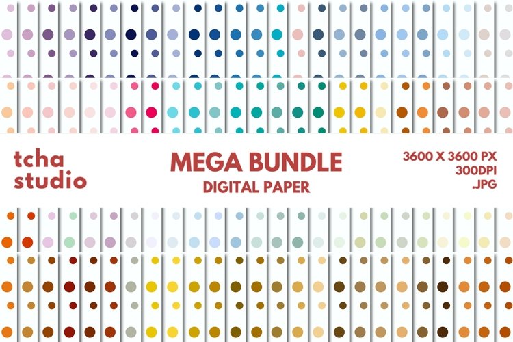 Dot Digital Papers Bundle - 100 Background