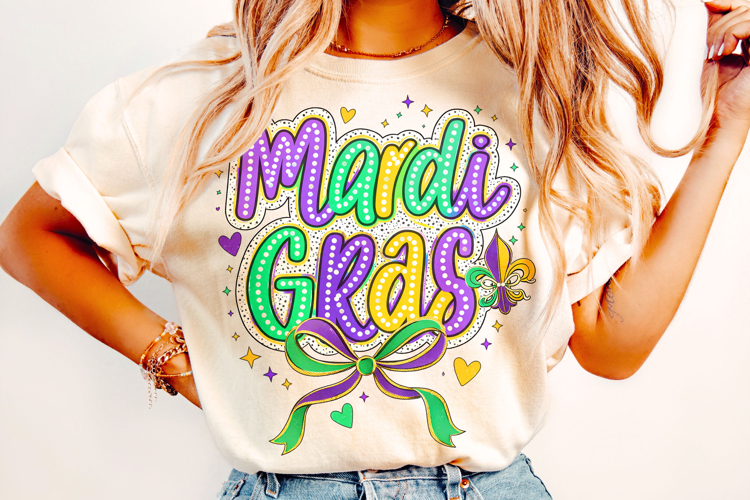 Mardi Gras PNG Sublimation, Fleur De Lis PNG, King Cake PNG