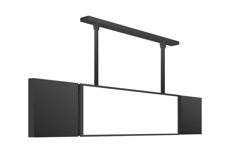 Advertising Hanging Digital Signage Mockup, Side View