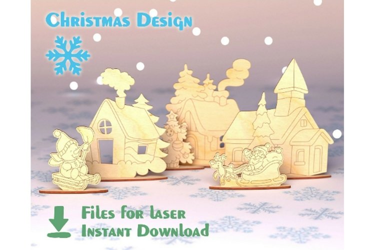 Christmas figures 15 styles - laser cut file