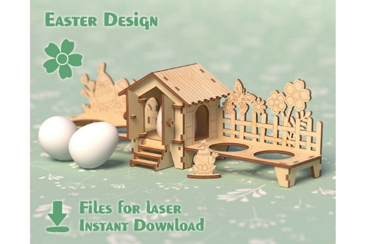 Easter chicken Coop - Laser Cut Files
