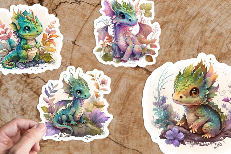 Dragons Stickers - Set of 4PLUS Sticker sheet