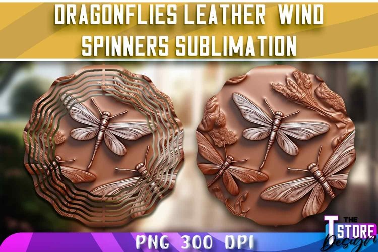 Dragonflies Leather Wind Spinners Sublimation | (2890710)