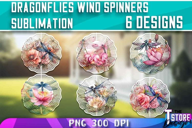 Dragonflies Wind Spinners Sublimation (2692265)