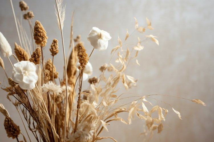 Dried Flowers Still Life White Flora 37