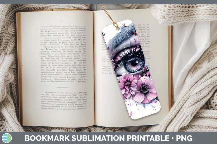 Dripping Pink Eye Bookmark Sublimation Printable Designs