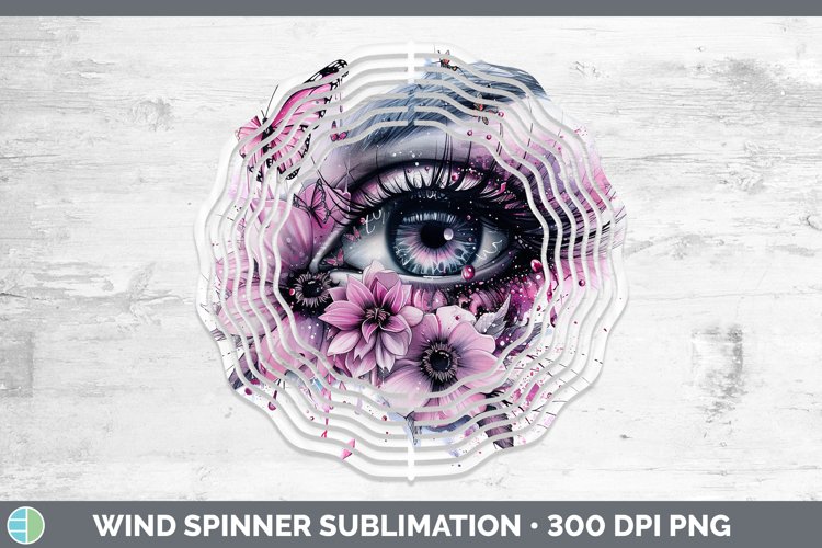 Dripping Pink Eye Wind Spinner Sublimation Spinner Designs