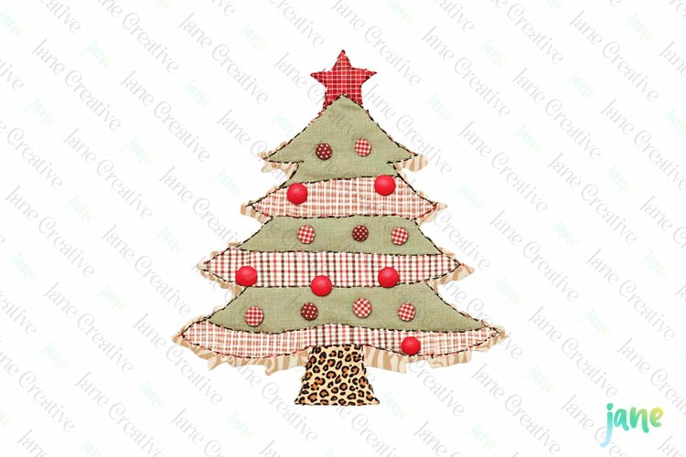 Christmas Tree Patchwork Illustration