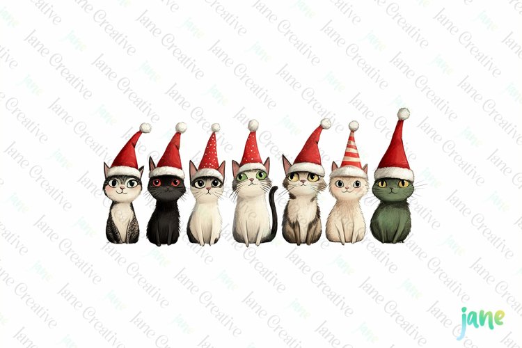 Cats Christmas Sublimation Clipart (4750395)