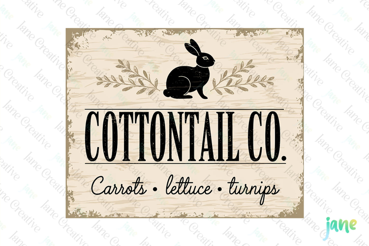 Cottontail Co Farmhouse Easter Sign