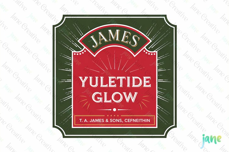 James Yuletide Glow Label Sublimation