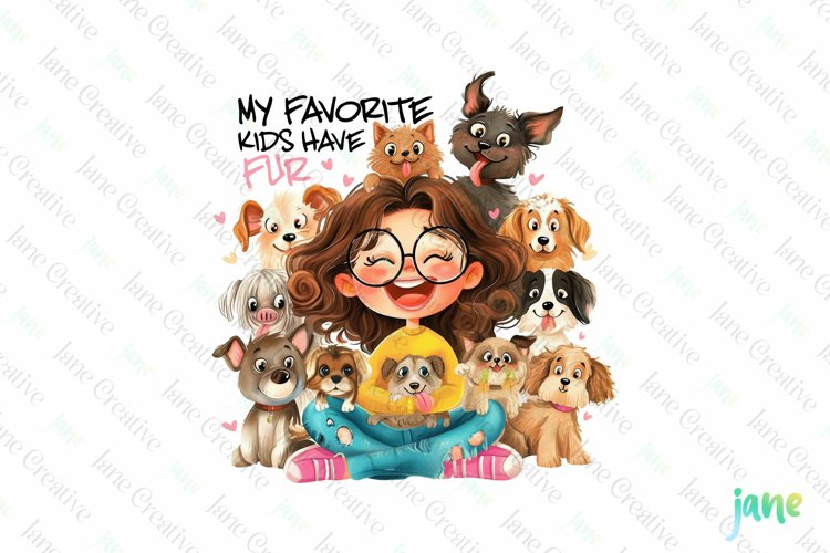 My Favorite Kids Have Fur Funny Woman