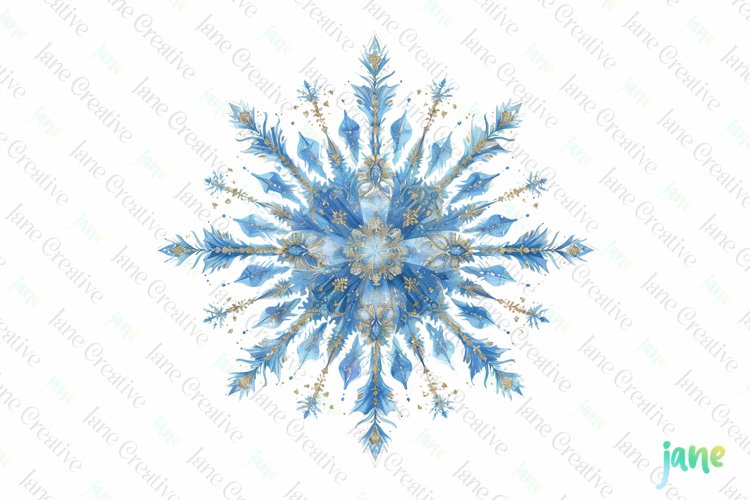Snowflakes Christmas Sublimation Bundle (4839190)
