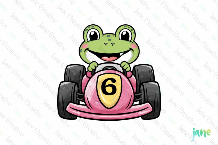 Cute Racing Animals Sublimation Clipart (4193429)