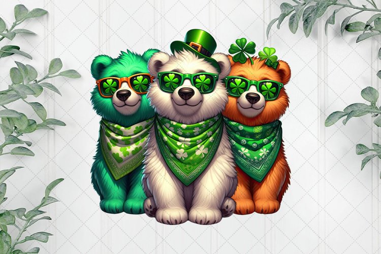 Patrick's Day Colorful Trio Bear