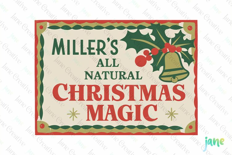 Miller's All Natural Christmas Magic Label Sublimation