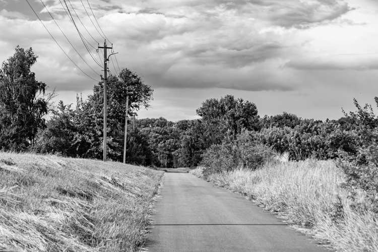 Beautiful empty asphalt road in countryside on background
