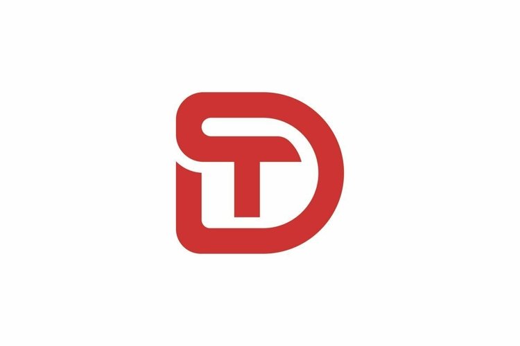 DT TD logo design vector template (3723025)