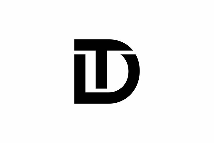 DT TD logo design vector template (3723028)