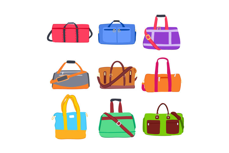 duffel bag set cartoon