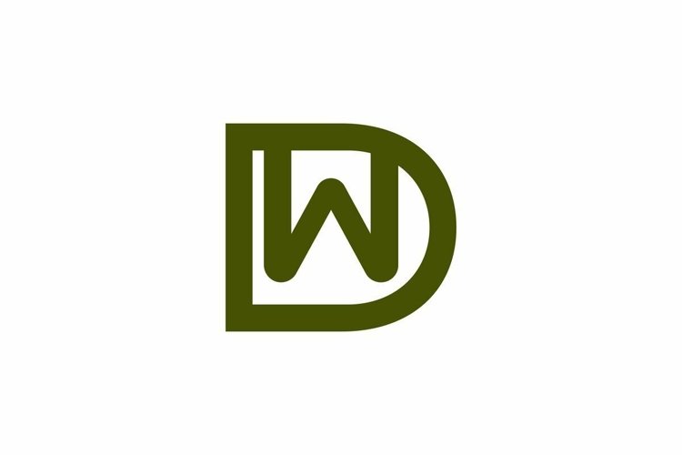 DW WD Logo design vector template (3726024)