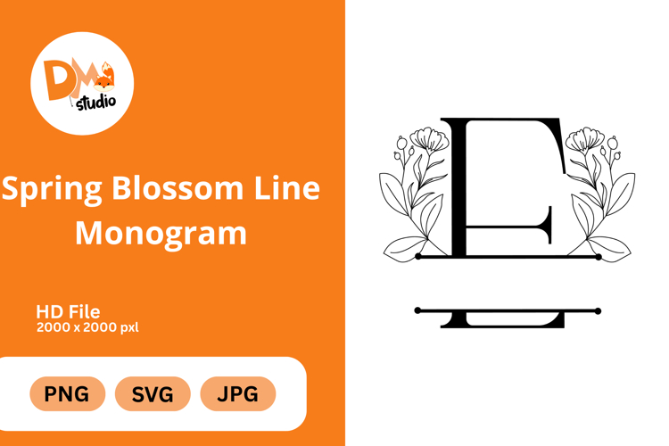 Spring Blossom Line Monogram (5916499)