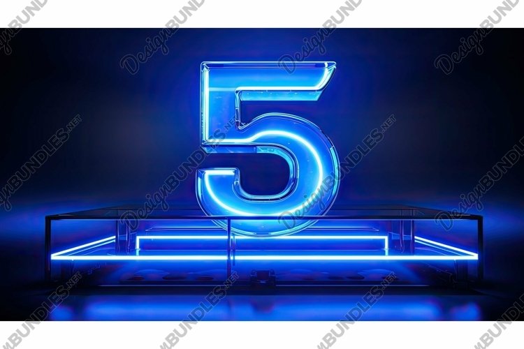 futuristic blue neon font