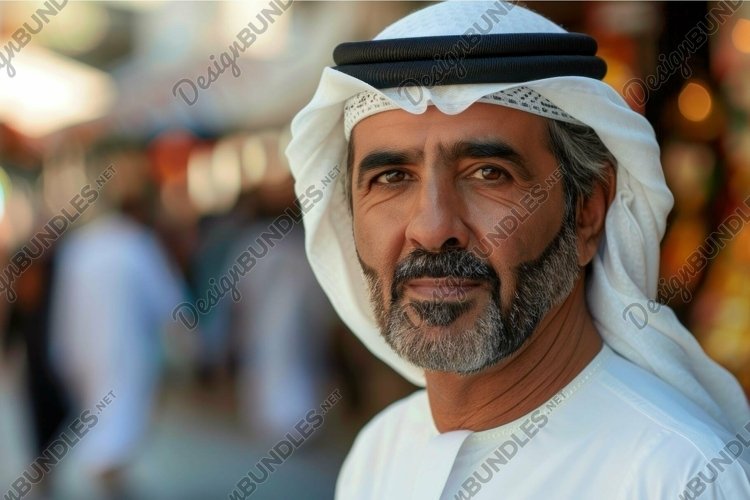 Portrait of a confident middle eastern man in traditional at