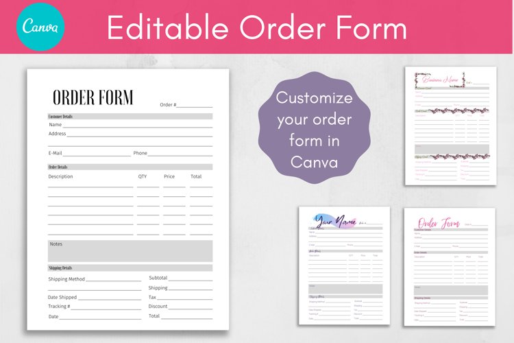 Canva Template Editable Order Form 1267222 