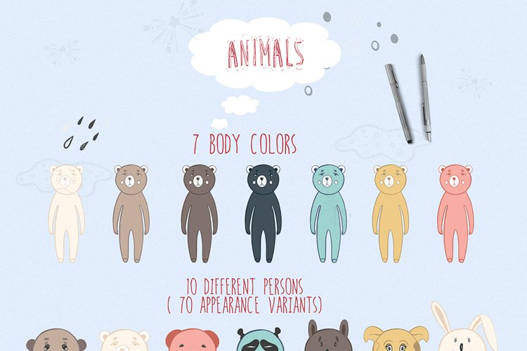Funny Animals Creator & Patterns - Free Design of The Week | Design Bundles