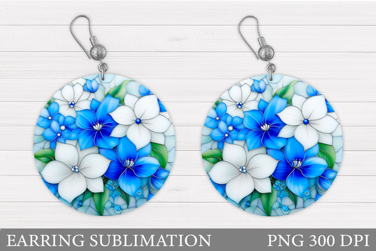 Flowers Round Earring. Wildflowers Earring (5839406)