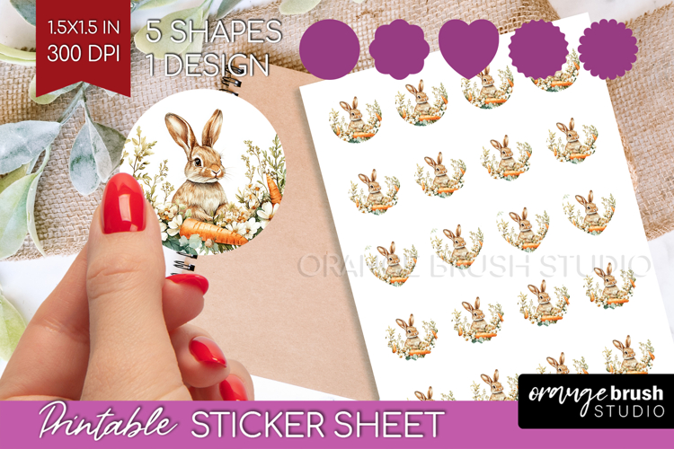 Easter Round Sticker - Floral Easter Printable (5280259)