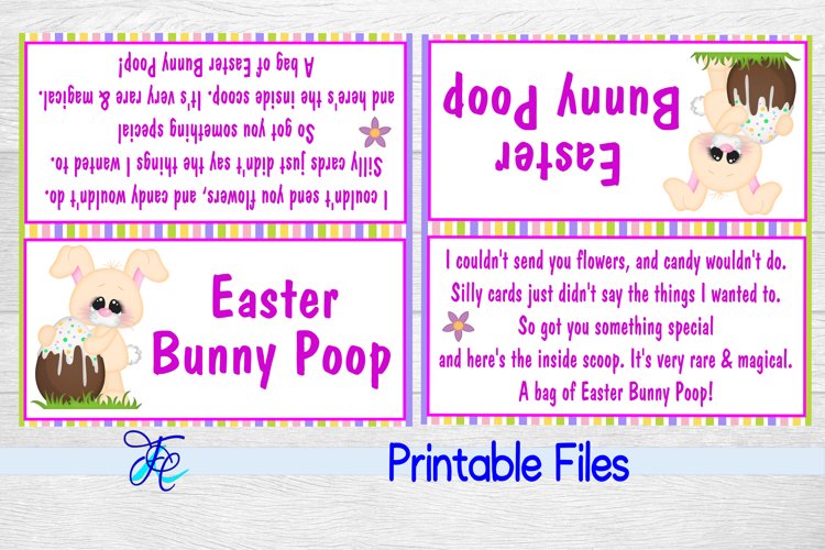 Easter Bunny Poop Bag Topper
