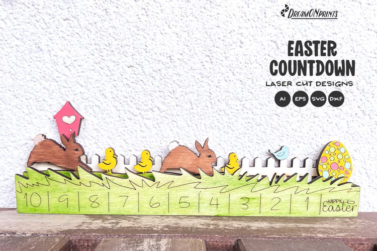 Easter Countdown Calendar Laser Cut Design