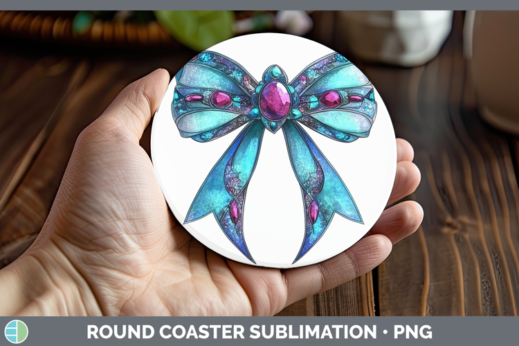 Easter Couquet Bow Round Coaster Sublimation Coaster Designs