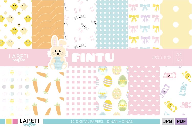 Easter digital paper pack| DinA4 & DinA3 size
