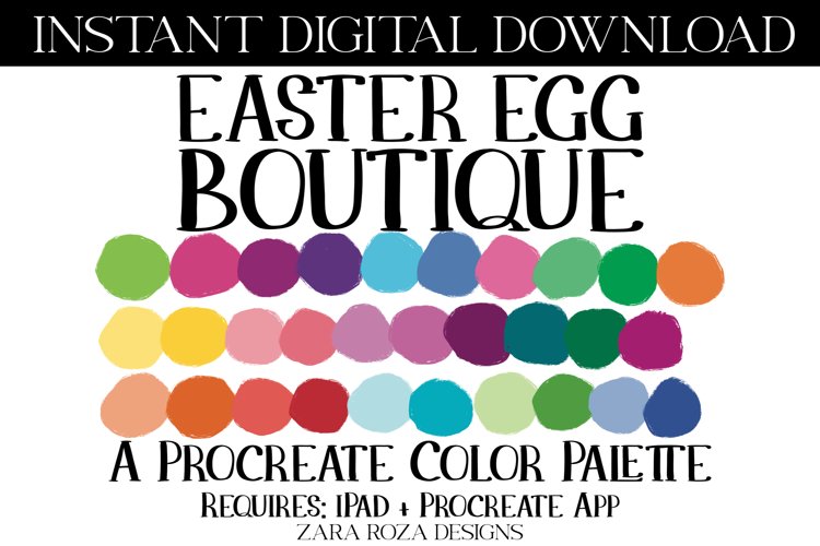Easter Egg Boutique Procreate Color Palette