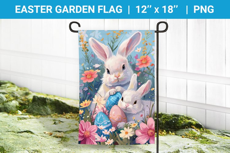 Easter garden flag, bunny garden flag (3419254)