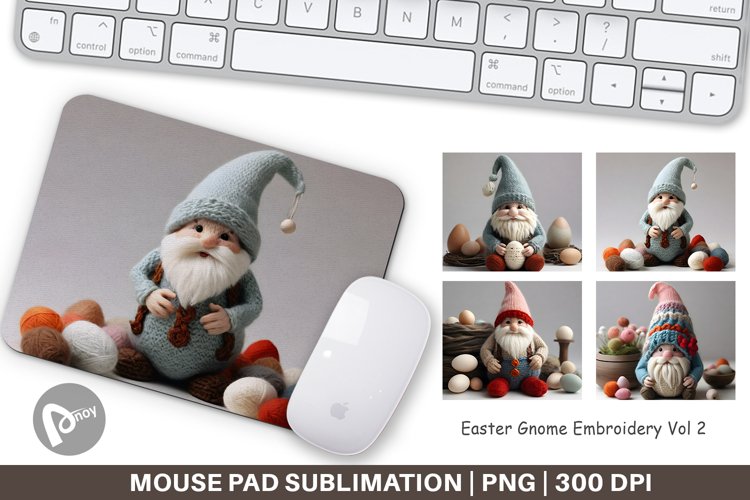 Mouse Pad Easter Gnome Embroidery (3595682)
