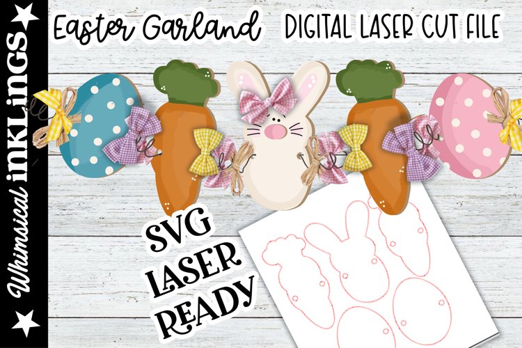 Easter Garland Banner SVG For Laser Cutting