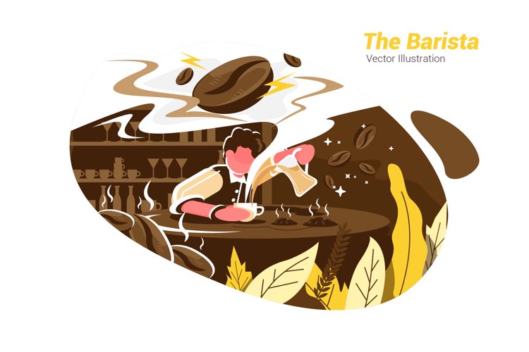 The Barista - Vector Illustration
