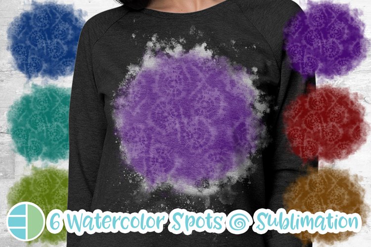 Shibori Batik Pattern Watercolor Sublimation (1287534)