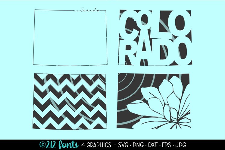 4 - Colorado State Map Graphic Cut File DXF PNG JPG SVG EPS (430620 ...