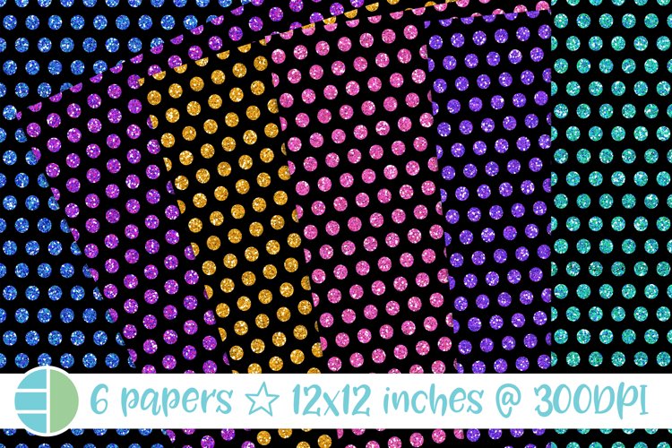 Glitter Polka Dots Digital Paper Scrapbook (1766573)