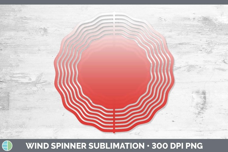 Ombre Red Wind Spinner Sublimation Spinner Designs