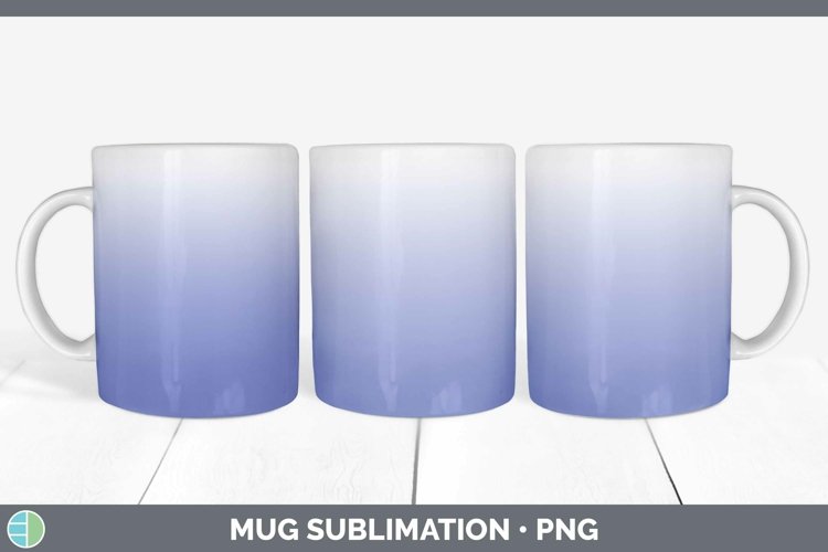 Ombre Indigo Mug Wrap Sublimation Coffee Cup Designs